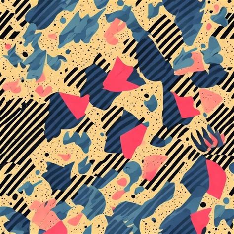Premium Photo Memphis Patterns