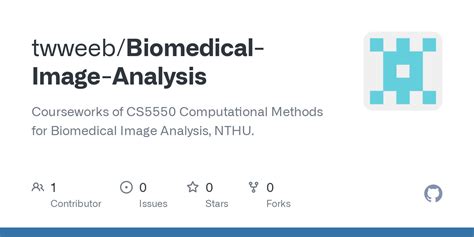 GitHub Twweeb Biomedical Image Analysis Courseworks Of CS Computational Methods For