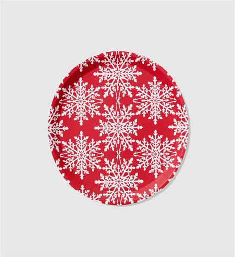 Jolly Snowflake Large Plates 10 Per Pack Marketplace 1800Flowers