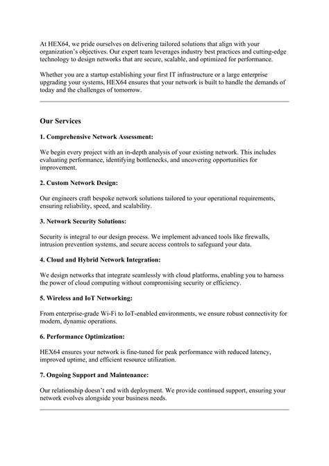 Innovative Network Infrastructure Design Consulting Pdf