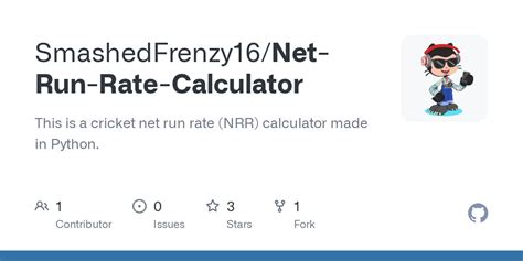 GitHub SmashedFrenzy16 Net Run Rate Calculator This Is A Cricket Net Run Rate NRR