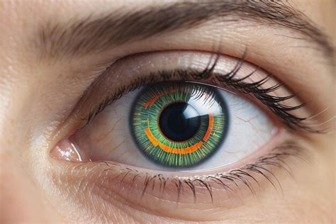 Premium Photo Retinal Biometrics Technology With Mans Eye Digital Remix