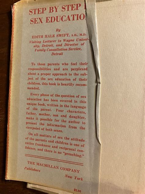 Step By Step In Sex Education Edith Swift 1946 How To Etsy