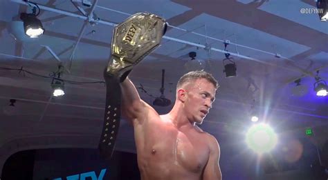 Ricky Starks wins DEFY World Championship, Ricochet and Swerve Strickland brawl at show
