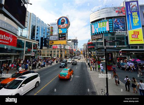Dundas Yonge Toronto Ontario Canada Square Shopping District Downtown