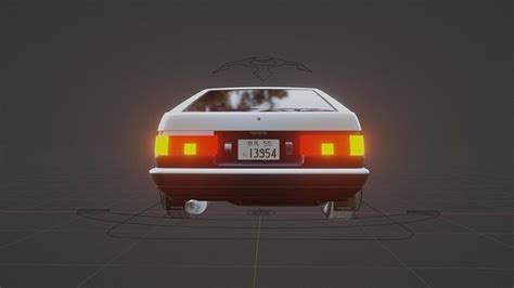Car Totaya Ae 86 3d Model Rigged Cgtrader