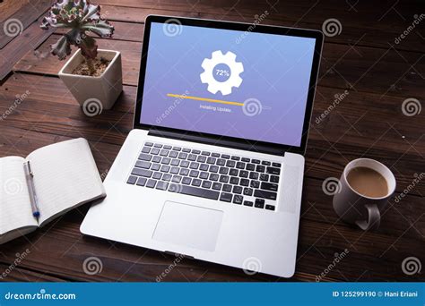 Installing Update Process With Gearbox Percentage Progress And Loading
