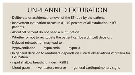 Steps Of Extubation In General Anesthesia Patients Ppt