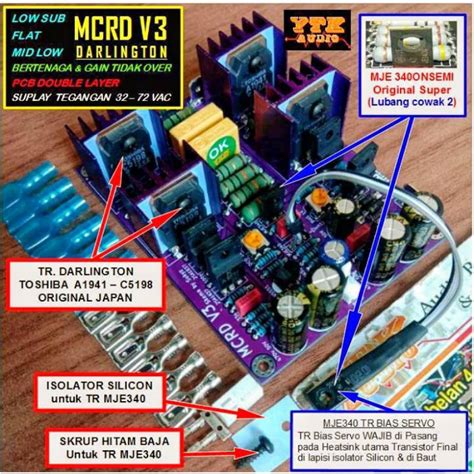 Jual KIT Driver Power Amplifier MCRD V Darlington Shopee Indonesia
