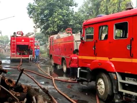 Fire Department Douses Fire At Om Creation Factory In Sachin Gidc