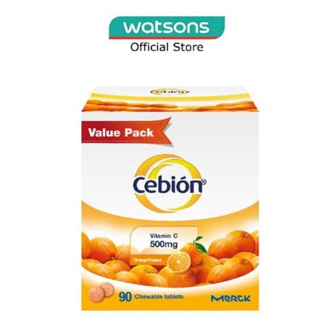 Cebion Chewable Vitamin C Tablet Orange 500mg 90s Shopee Singapore
