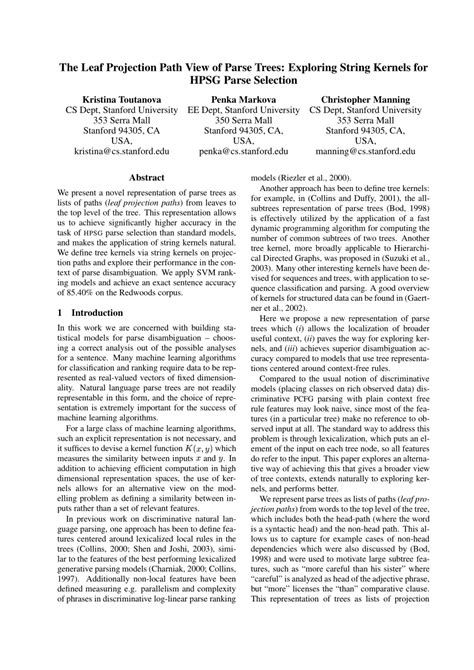 Pdf The Leaf Path Projection View Of Parse Trees Exploring String