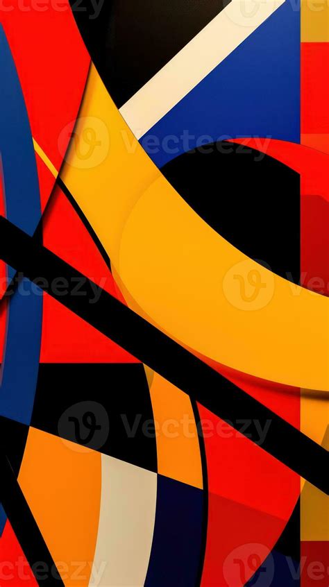 Modern Abstract Composition With Intersecting Lines And Bold Shapes Ai Generated 29981961 Stock