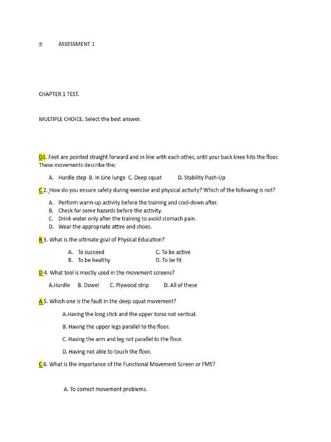 Pe Assessment 2 Pdf