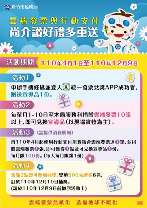 新竹市稅務局 稅務風兒 【尚介讚好禮多重送】活動3 即日起開始囉‼️ 為落實防疫措施 將進行 人流管制