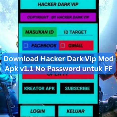 Download Hacker Dark Vip Mod Apk V1 1 No Password Untuk Ff