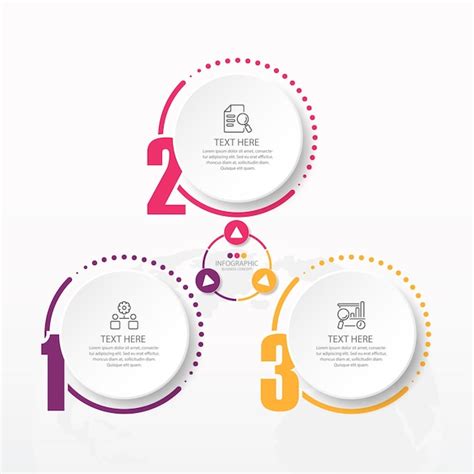 Premium Vector Basic Circle Infographic Template With 3 Steps