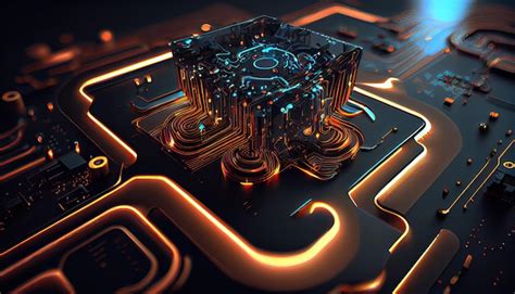 Premium Photo Abstract Circuit Cyberspace Design Created