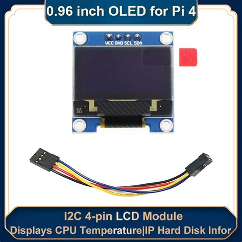 0 96 인치 oled 모듈 i2c ssd 4 핀 납땜 핀 헤더 lcd 화면 arduino stm32 용 라즈베리 파이 용