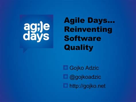 Reinventing Software Quality Ppt