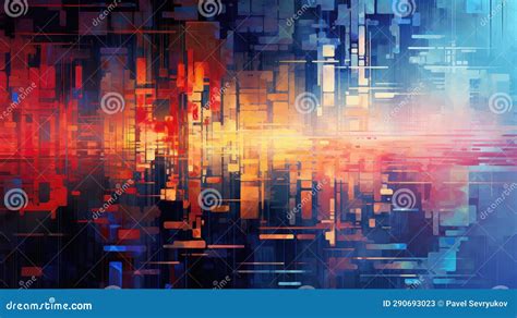 Pixel Glitch Error Screen Stock Illustration Illustration Of Design 290693023