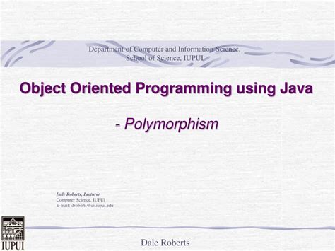 Ppt Object Oriented Programming Using Java Polymorphism Powerpoint Presentation Id9191507