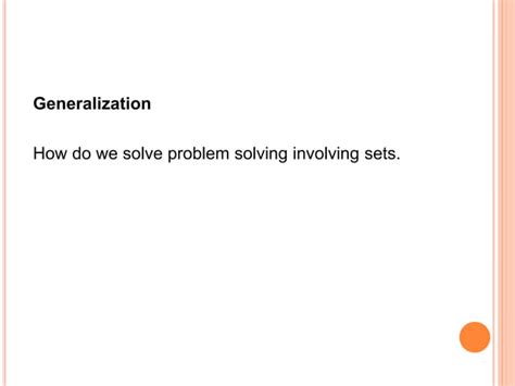 Problem Solving Involving Sets Pptx