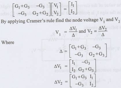 Nodal Analysis Steps Example Figure With Equation Electrical Circuits