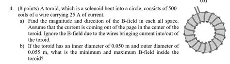 SOLVED 8 Points A Toroid Which Is A Solenoid Bent Into A Circle