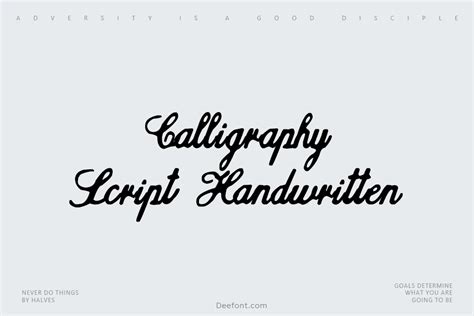 Calligraphy Script Handwritten Font Free Download And Preview Deefont