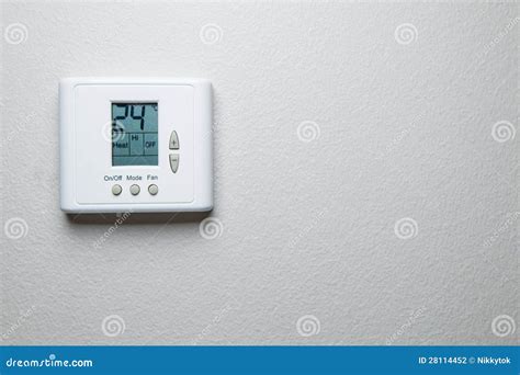 Digital Climate Thermostat Control White Thermostat Isolated On White Background Thermostat