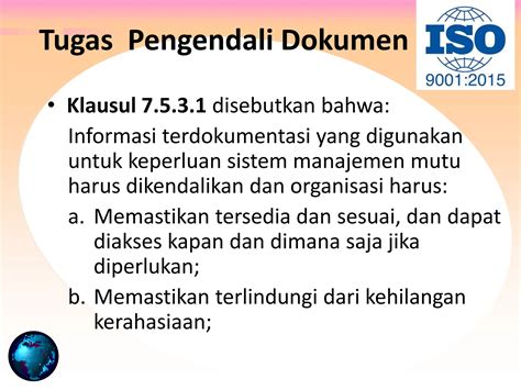 Tugas Dan Tanggung Jawab Pengendali Dokumen Training Document CONTROL FILING Management PPTX