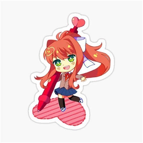Funny Monika Doki Doki Literature Sticker For Sale By Samuelhale Redbubble