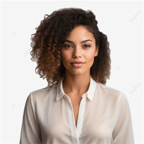 곱슬머리를 한 아름다운 젊은 아프리카계 미국인 여성의 초상화 아름다운 젊은 아프리카계 미국인의 초상화 곱슬 머리를 가진 여자