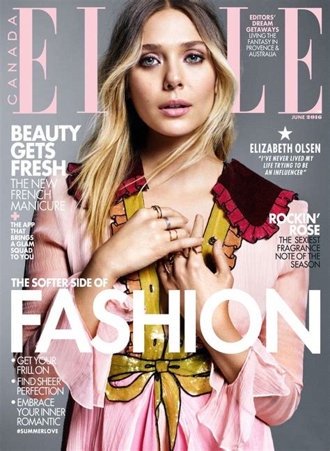 Elle Canada June 2016 Digital Elizabeth Olsen Fashion Cover