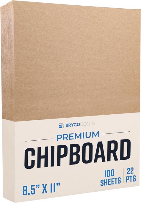 Chipboard Sheets 85 X 11 100 Sheets Of 22 Point Chip Board For Crafts This
