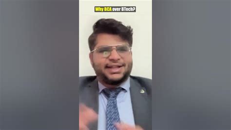 Why Bca Over Btech Manoj Madhavan Kutty Shorts Youtube