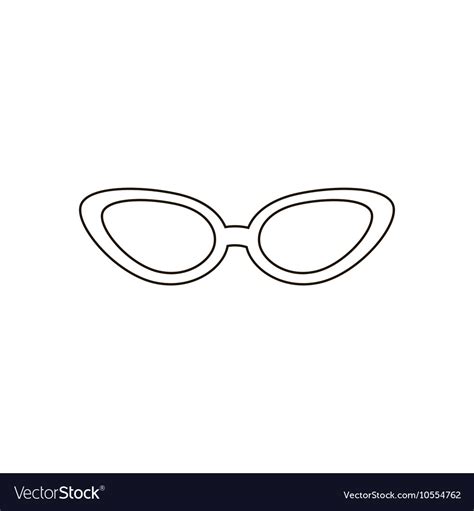 Cat Eye Sunglasses Royalty Free Vector Image Vectorstock