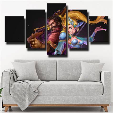League Of Legends The Outlaw Graves Canvas Wall Art Pencil Canvas