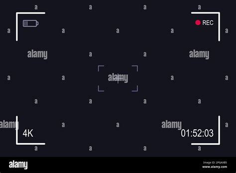 Vector Template For Camera Display CCTV Security Recording Stock