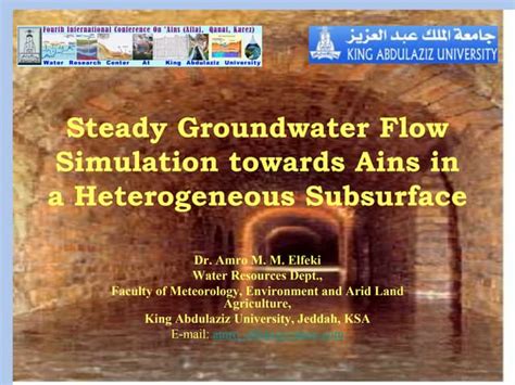 Steady Groundwater Flow Simulation Towards Ains In A Heterogeneous