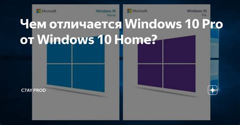 Чем отличается Windows 10 Pro от Windows 10 Home C7ay Prod Дзен