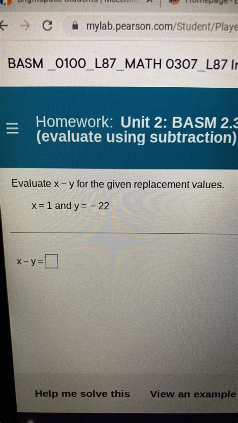 [answered] evaluate x y for the given replacement values x 1 and