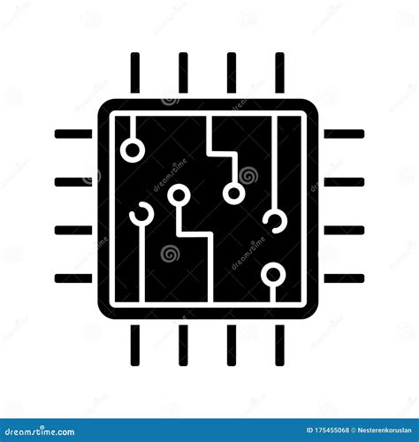 Set DNA Symbol Processor With Microcircuits CPU Router And Wi Fi Signal And Wireless Charger
