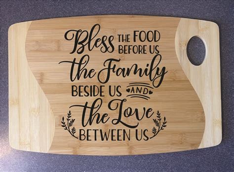 Christian Quotes Bamboo Cutting Board Alpha Signs Designs