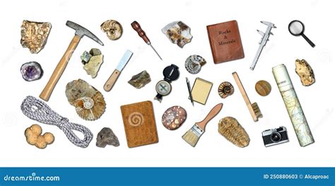 Set Geology Tools Stock Image Image Of Tools Objects 250880603