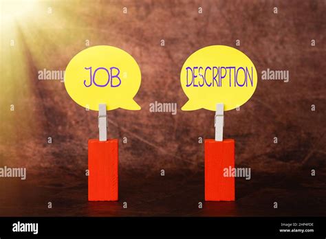 Conceptual Display Job Description Business Concept A Document That