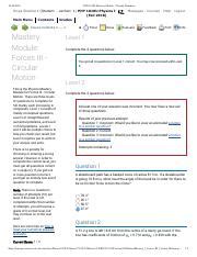 8 LON CAPA Mastery Module Circular Dynamics Pdf 10 26 2018 LON CAPA