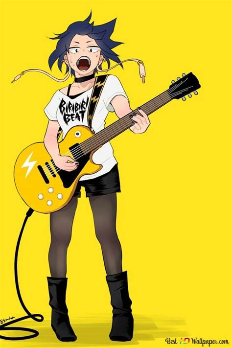 Kyoka Jiro Playing Guitar At My Hero Academia Hd Wallpaper Download