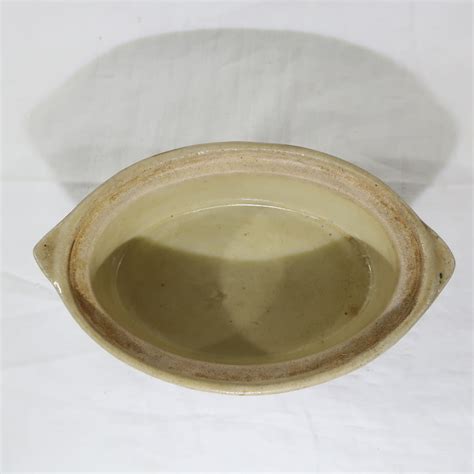 Plat ancien en terre cuite vernissé de Digoin pour la maison pas cher